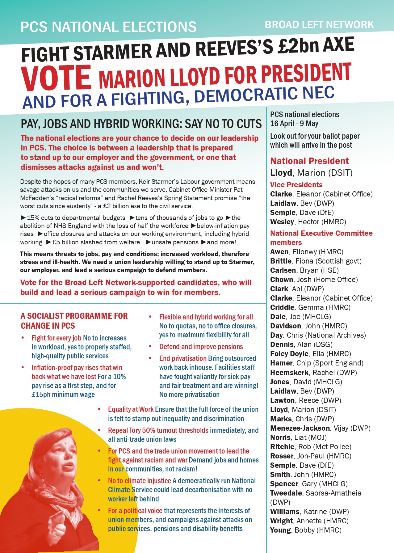 NEC Elections 2026 – PCS Broad Left Network
