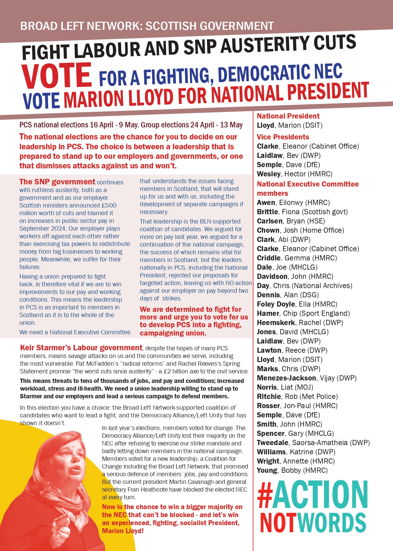 Scottish Government Election leaflet 2025 – PCS Broad Left Network
